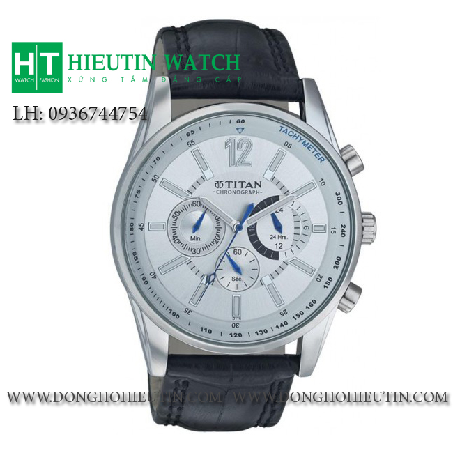Đồng hồ dây da chính hãng Titan 9322SL02